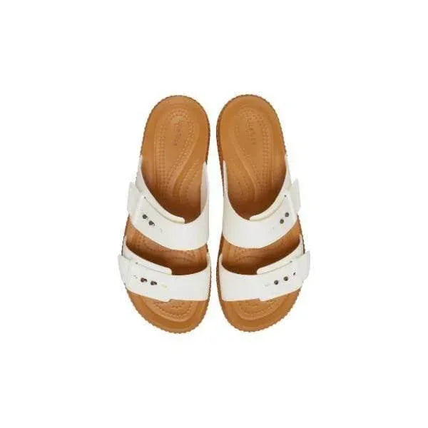 כפכפי פלטפורמה קרוקס לנשים עם סוליה קלועה Crocs Brooklyn Woven Buckle ...