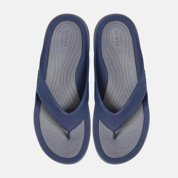 כפכף אצבע קרוקס בצבע נייבי/אפור עם סוליה ספורטיבית Crocs 206242-4HE-9 ...