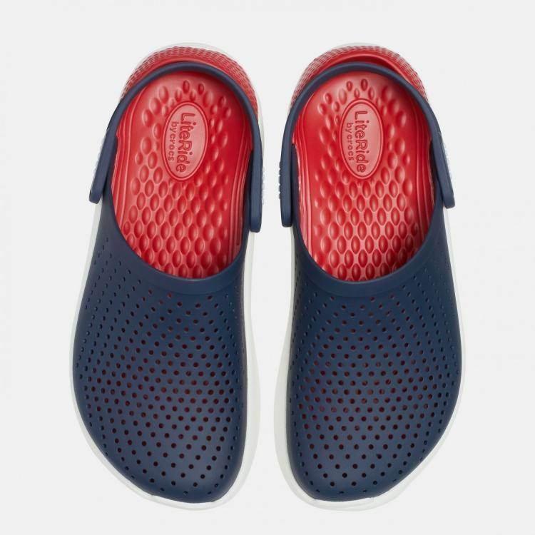 כפכף בטכנולוגיית לייט-רייד בצבע נייבי/אדום Crocs LiteRide Clog 204592 ...