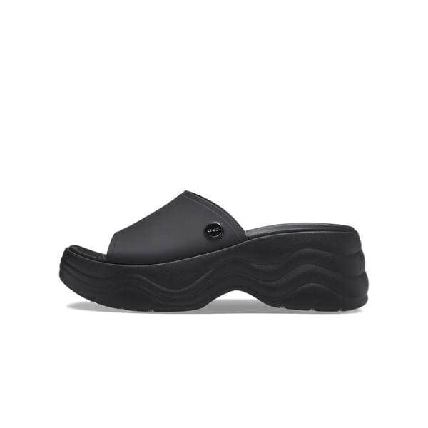 כפכפי פלטפורמה קרוקס לנשים Crocs Skyline Slide 208182-001 Black – AroSport